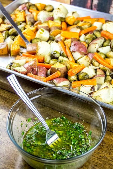 Roasted Vegetables with Lemon-Caper Vinaigrette Recipe